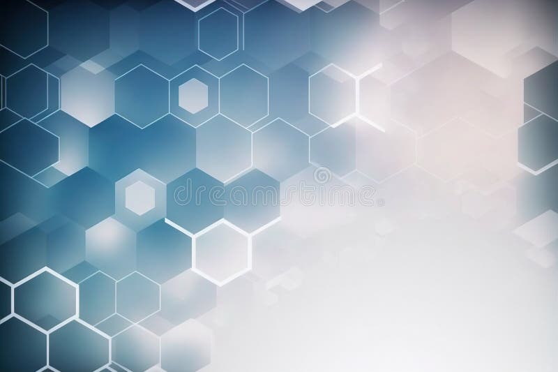 Hexagon Blue Abstract Background with Hexagonal Geometric Elements ...