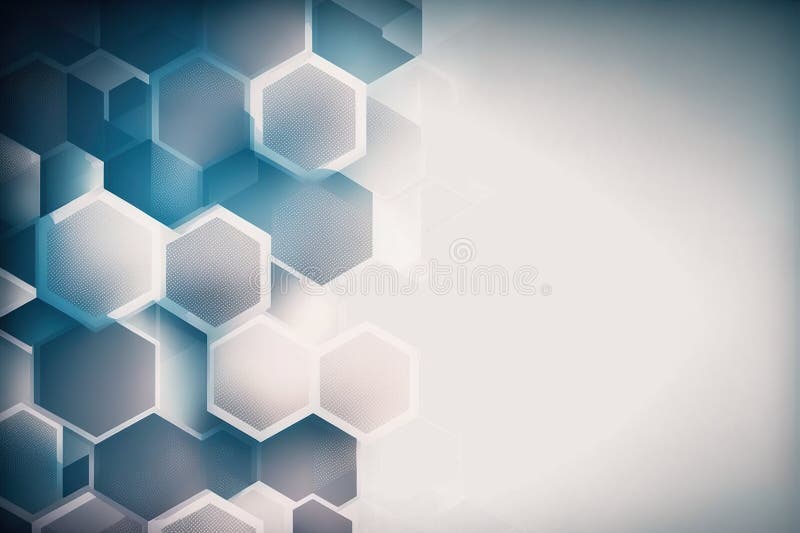 Hexagon Blue Abstract Background with Hexagonal Geometric Elements ...