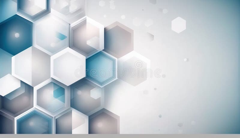 Hexagon Blue Abstract Background with Hexagonal Geometric Elements ...