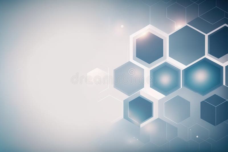 Hexagon Blue Abstract Background with Hexagonal Geometric Elements ...