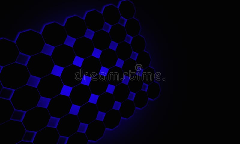 Hexagon blue backlight stock illustration. Illustration of hexagon ...