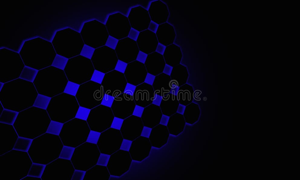 Hexagon blue backlight stock illustration. Illustration of hexagon ...