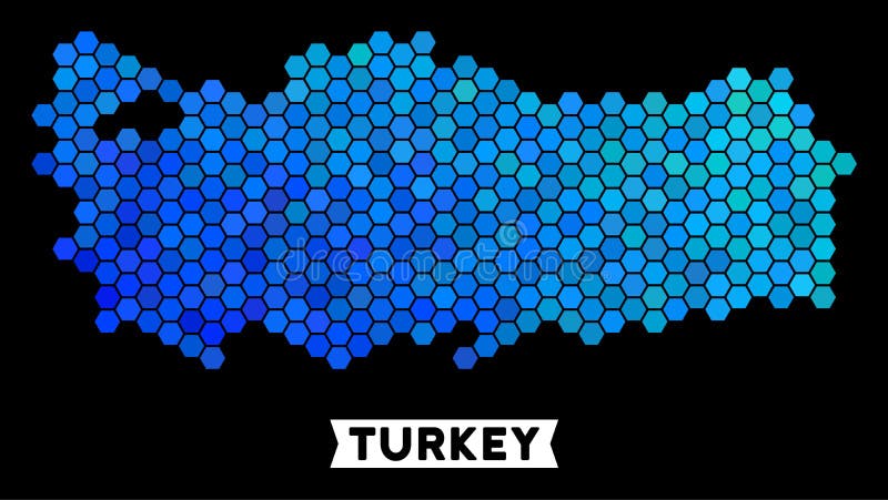 Blue Turkey map stock vector. Illustration of symbol - 238058074