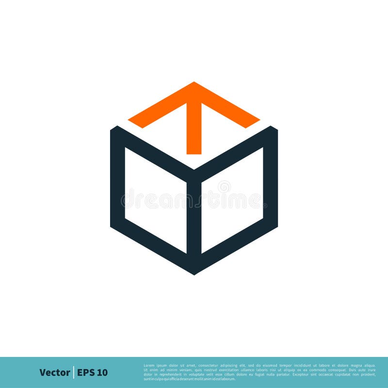 Hexagon Box Line Art Arrow Icon Vector Logo Template Illustration ...