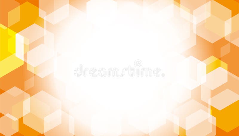 Hexagon Box on Orange Gradient Abstract Background Stock Vector ...