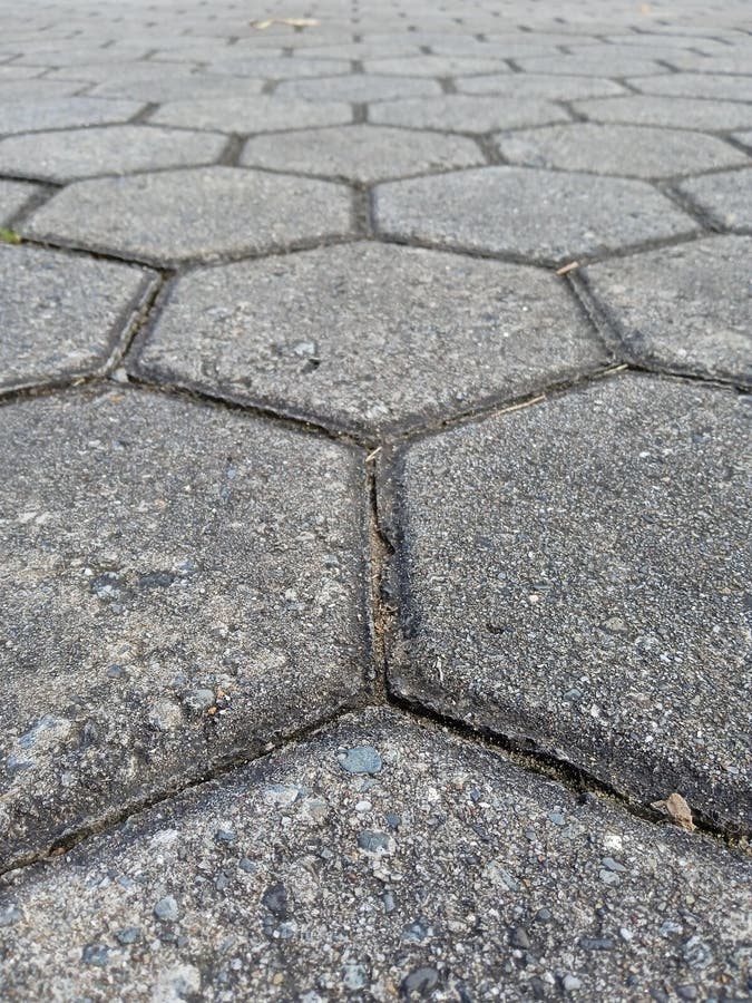 The hexagon brick stock image. Image of stonewall, soil - 263069381