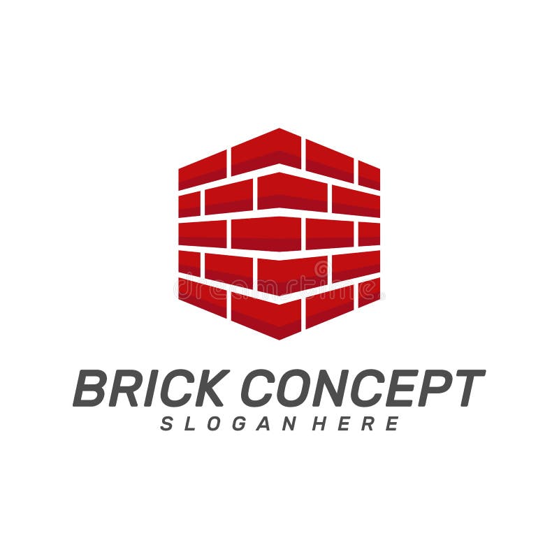 Brick Building Logo Design Vector, Brickwork Simple Modern Logo ...