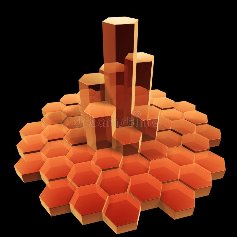 Hexagon building stock illustration. Illustration of financial - 5702774