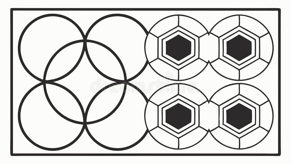 Hexagon and Circle Tiles, Geometric Pattern for Backgrounds and Design ...
