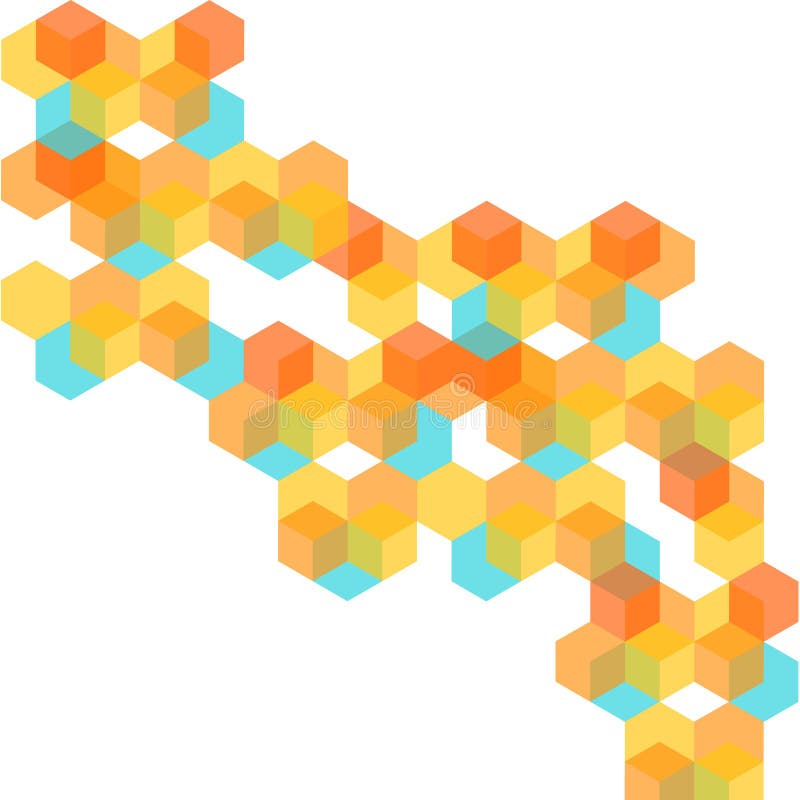 Hexagon Color Pattern Background Vector Stock Vector - Illustration of ...