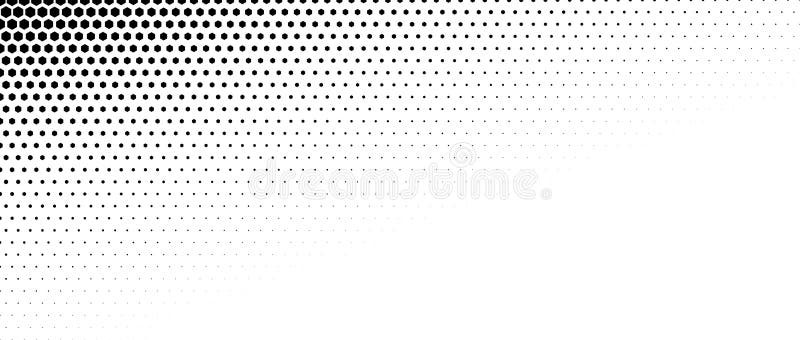 Hexagon Corner Halftone Gradient Texture. Abstract Black Grunge Hex ...