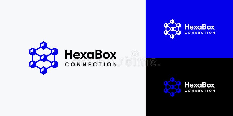 Hexagon Cube Connection Vector Logo Design with Modern, Simple, Clean ...