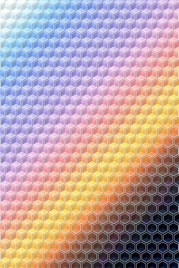 Hexagon Cube Pattern Cover Geometric, Abstract Decoration Stock ...