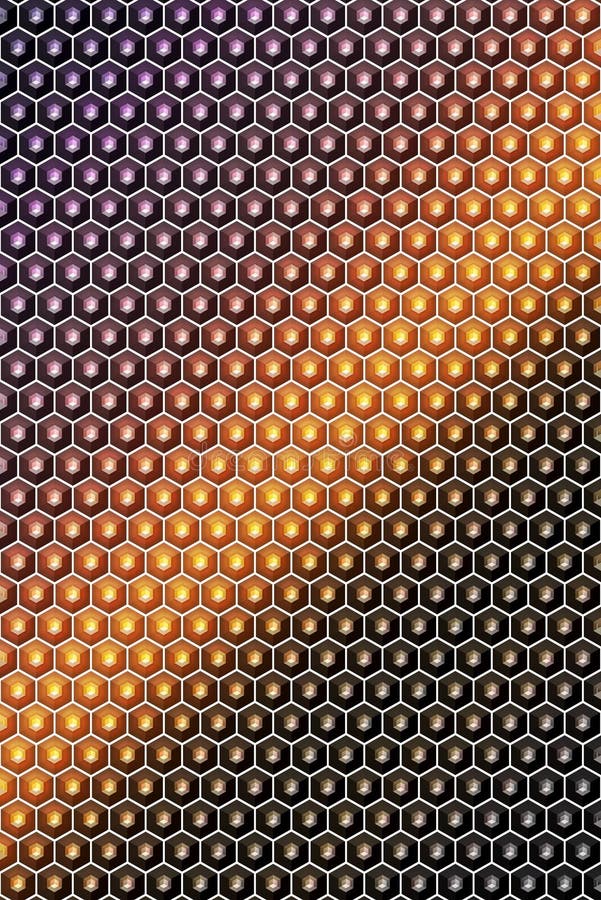 Hexagon Cube Pattern Cover Geometric, Illustration Illusion Stock ...