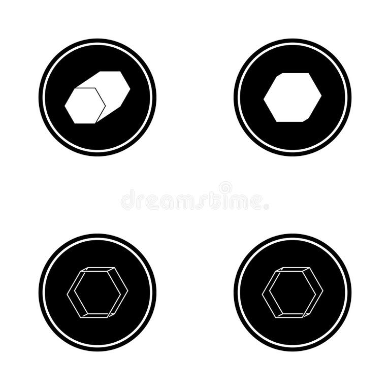 Hexagon 3d icon vector stock vector. Illustration of pentagonal - 290217762