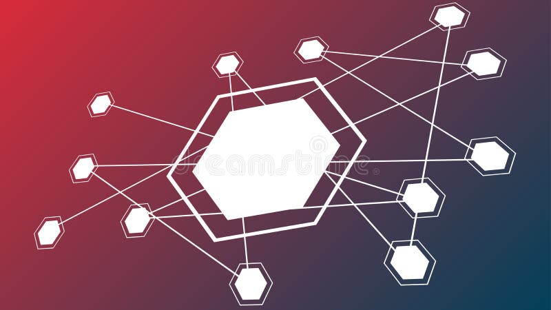 Hexagon Design Style, Vector Line Connections Copy Space Stock Vector ...