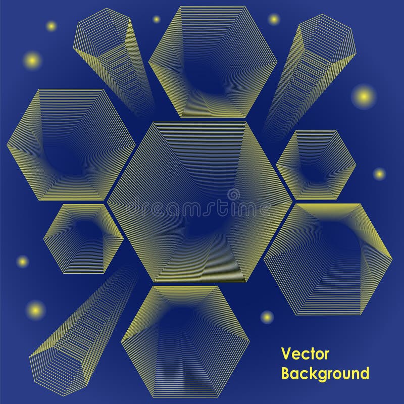 Hexagon Design Vector Backround Stock Vector - Illustration of striped ...