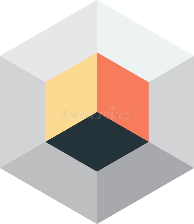 Hexagon Diagram Illustration in Minimal Style Stock Vector ...