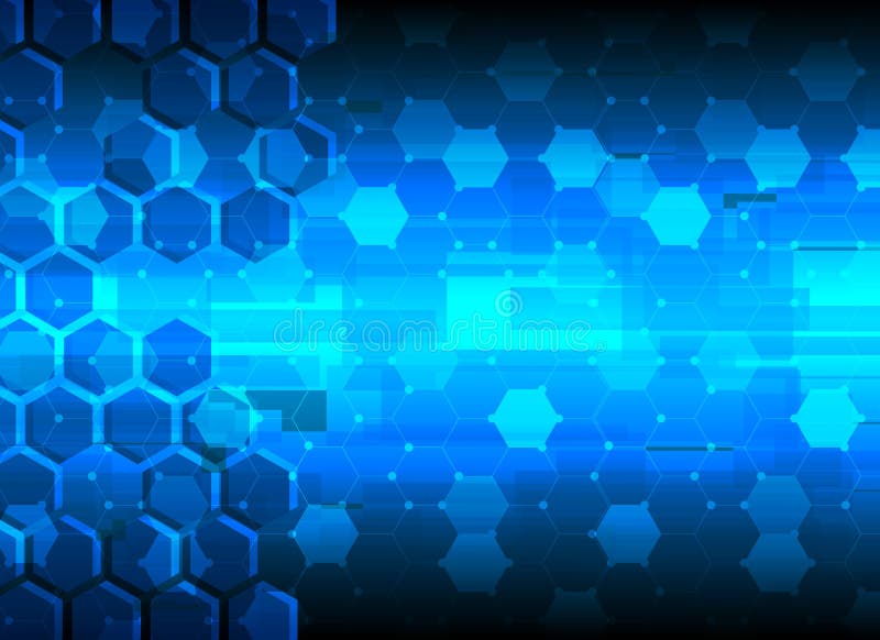 Hexagon and Digital Technology Background, Abstract Technology Stock ...
