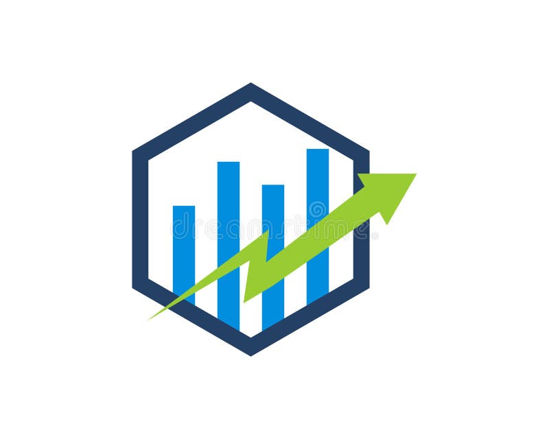Hexagon and Upside Finance Arrow Stock Vector - Illustration of invest ...