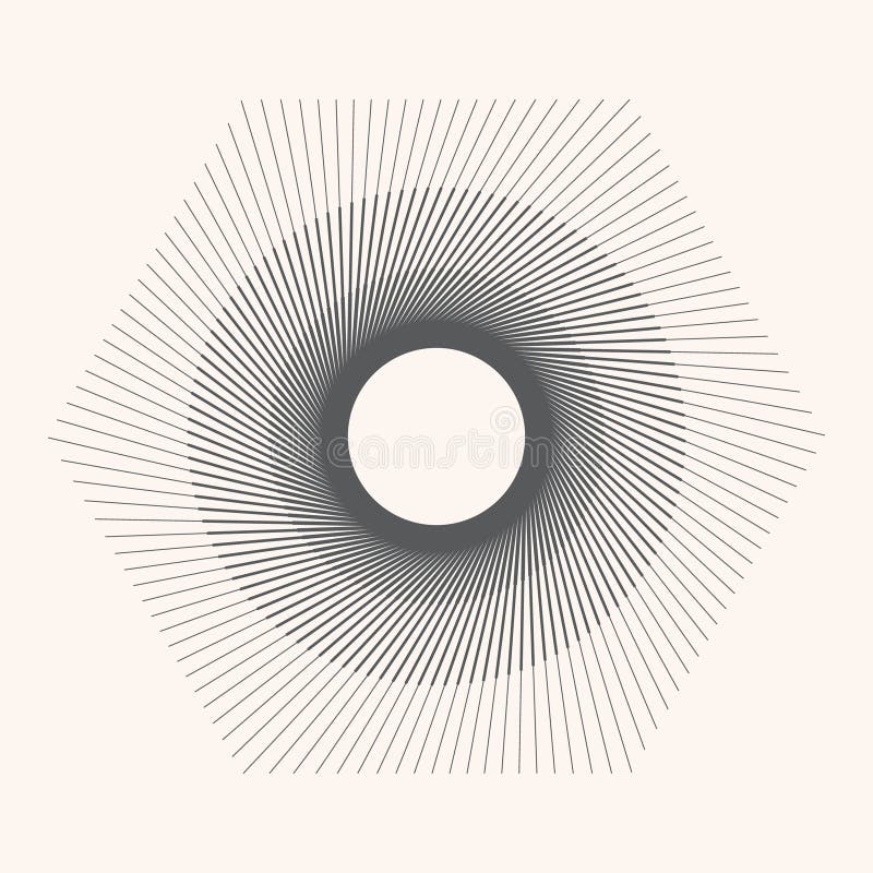 Hexagon in Geometric Art Lines Design Stock Vector - Illustration of ...