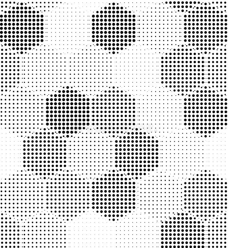 Hexagon Geometric Pattern Vector Seamless Halftone Design. Dot Hexagon ...