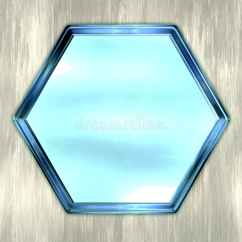 Hexagon stock illustration. Illustration of frame, aluminium - 32413717