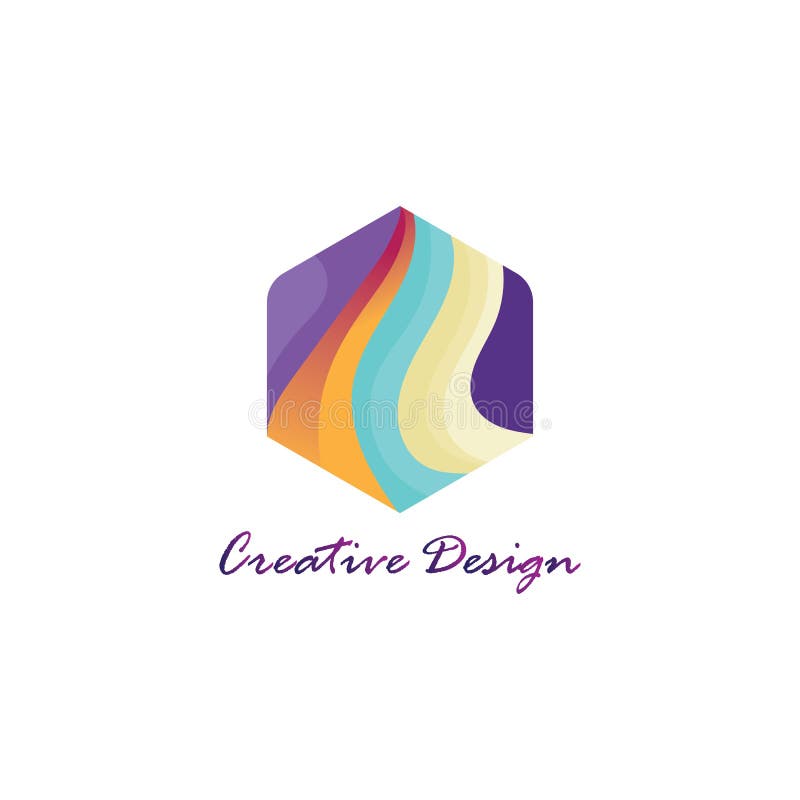 Hexagon Gradient Awesome Creative Logo Design Template Stock Illustration - Illustration of ...