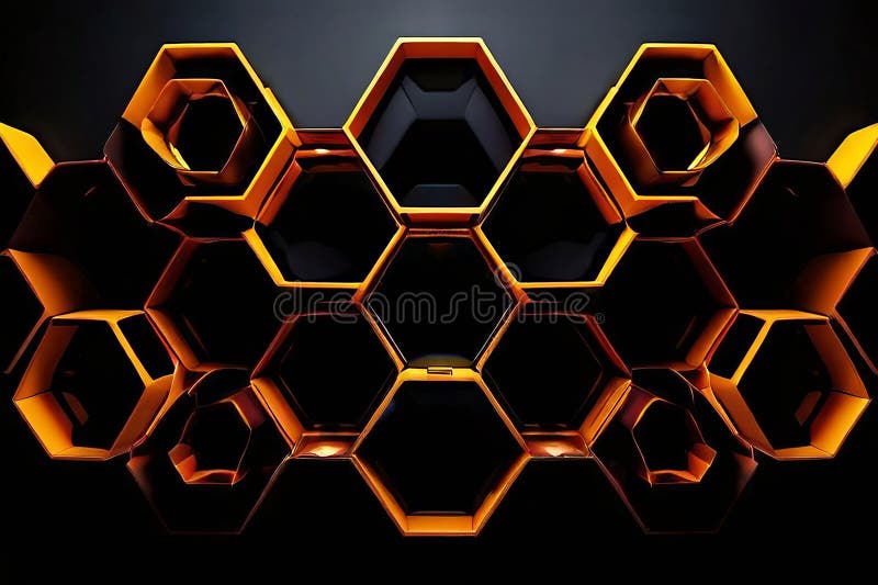 Hexagon Grid a Grid of Hexagons Symbolizing Efficiency and Organ Stock ...