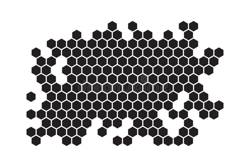 Hexagon Grid Icon in Flat Style. Hexagonal Vector Illustration on ...