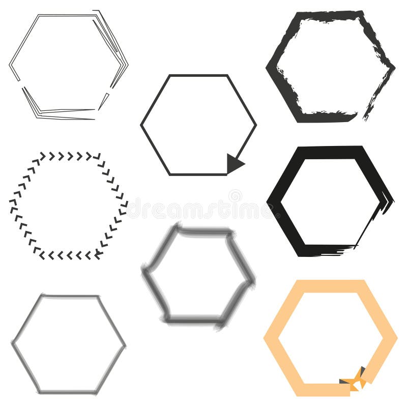 Hexagon Grid Icon. Geometric Pattern Symbol. Vector Shape Graphic ...