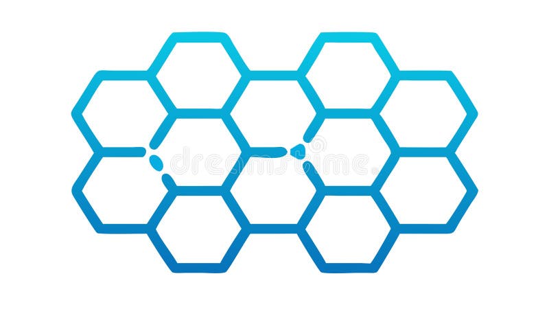 Hexagon Grid Pattern Chemical Structure, Vector Design Generative AI ...