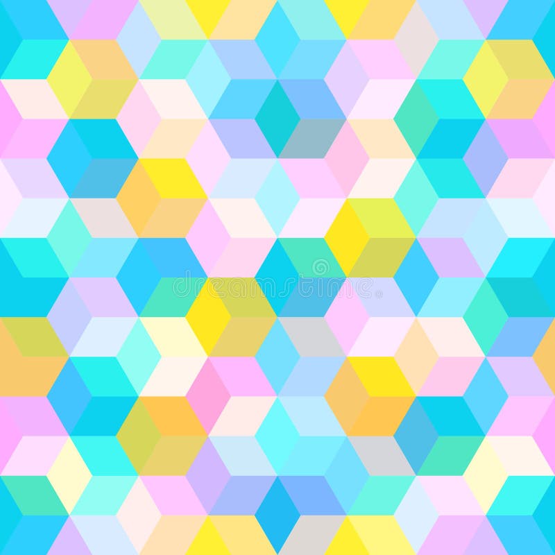 Hexagon Grid Seamless Background of Multiple Polygons Stock Vector ...