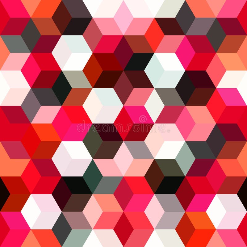 Hexagon Grid Seamless Vector Background. Stylized Polygons Six Corners ...