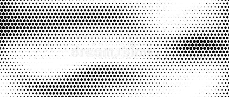 Hexagon Halftone Gradient Texture. Abstract Black Hex Grunge Background ...