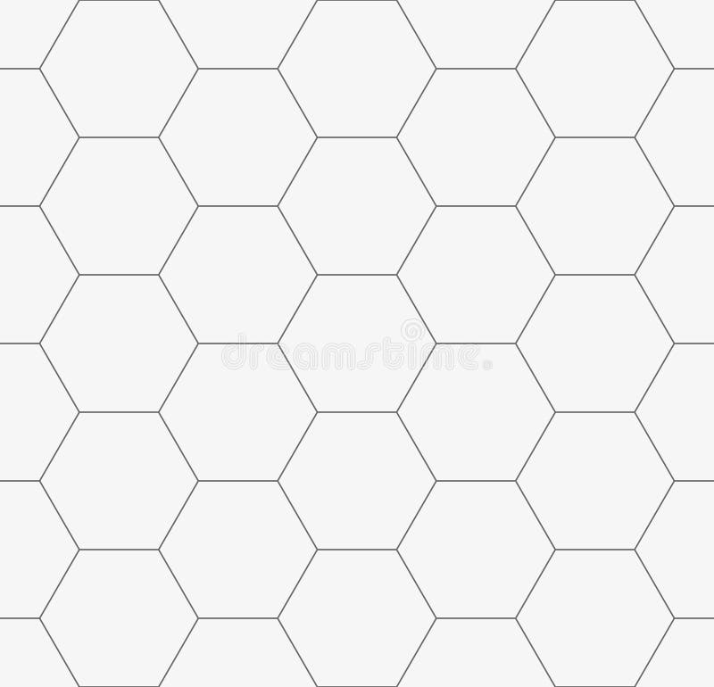 Hexagon Seamless Pattern. Grayscale Random Shade Honeycomb Line ...