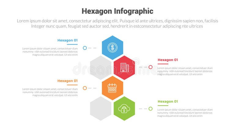 Hexagon or Hexagonal Honeycombs Shape Infographics Template Diagram ...