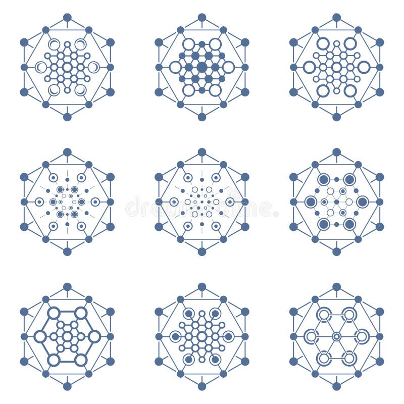 Hexagon. Hexagonal Shape Element and Sign. Global Connection Concept ...