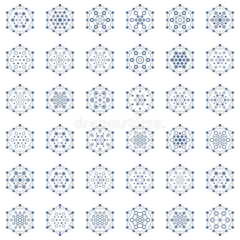 Hexagon. Hexagonal Shape Element and Sign. Global Connection Concept ...