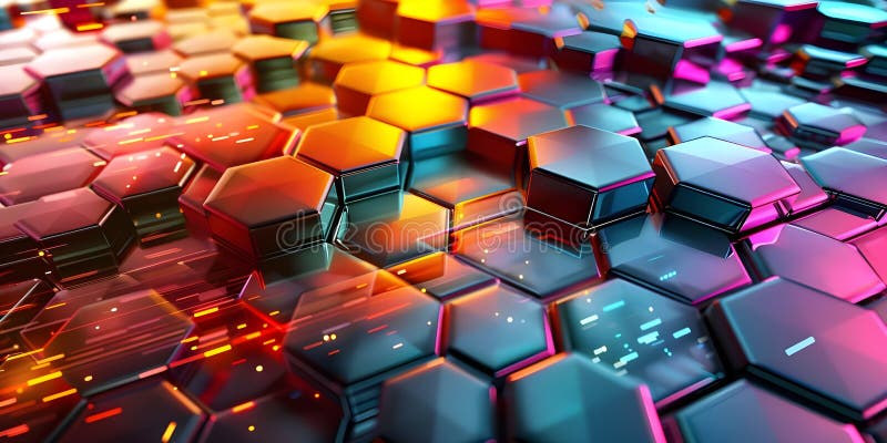 Hexagon Hues: Digital Backgrounds with a Geometric Twist, Digital ...