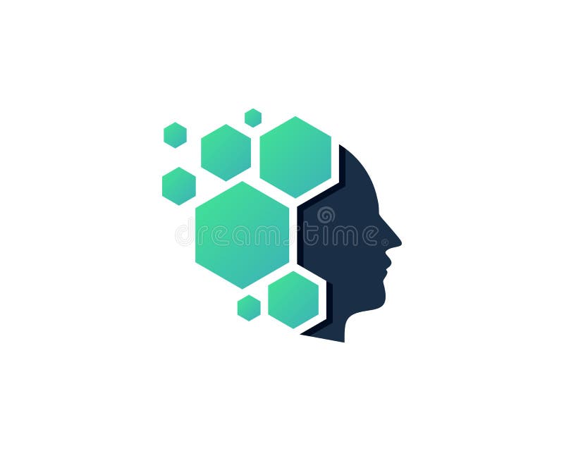 Hexagon Human Head Logo Icon Design Stock Vector - Illustration of ...