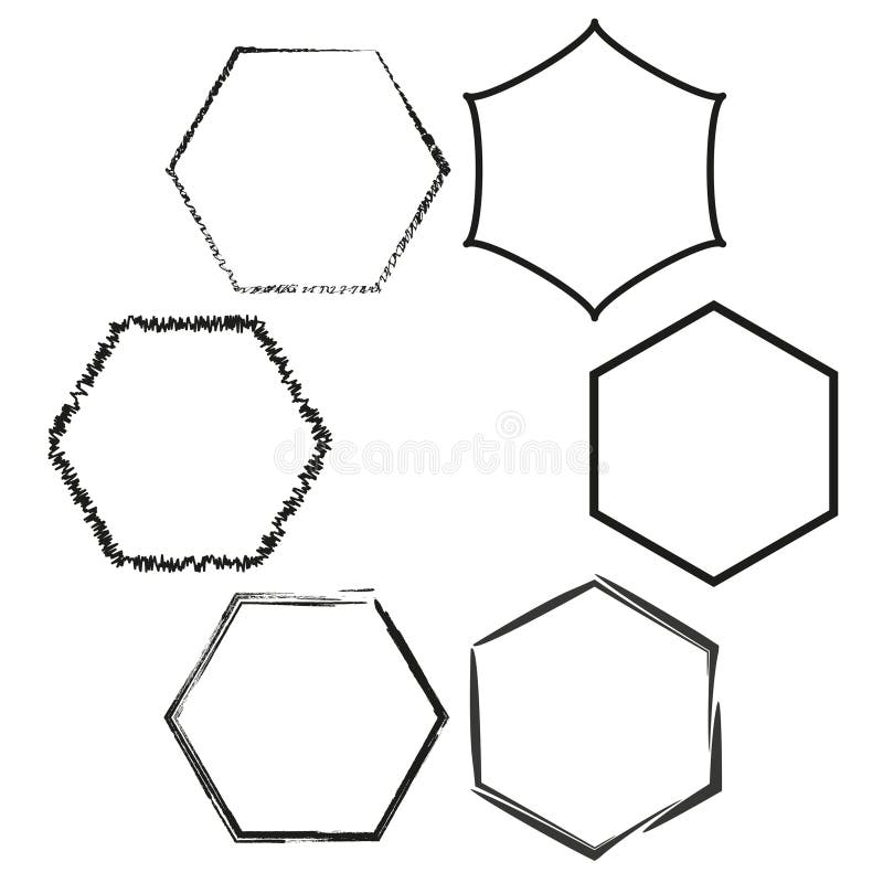 Hexagon Icon. Hexagonal Six Sided Polygon. Vector Illustration. EPS 10 ...