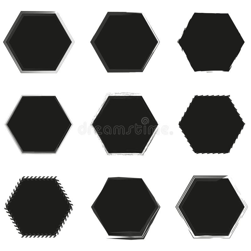 Hexagon Icon. Hexagonal Six Sided Polygon. Vector Illustration. EPS 10 ...