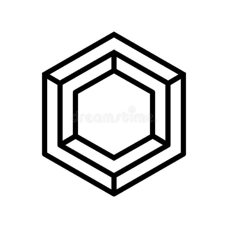 Hexagon Impossible Shape Stock Illustrations – 709 Hexagon Impossible ...