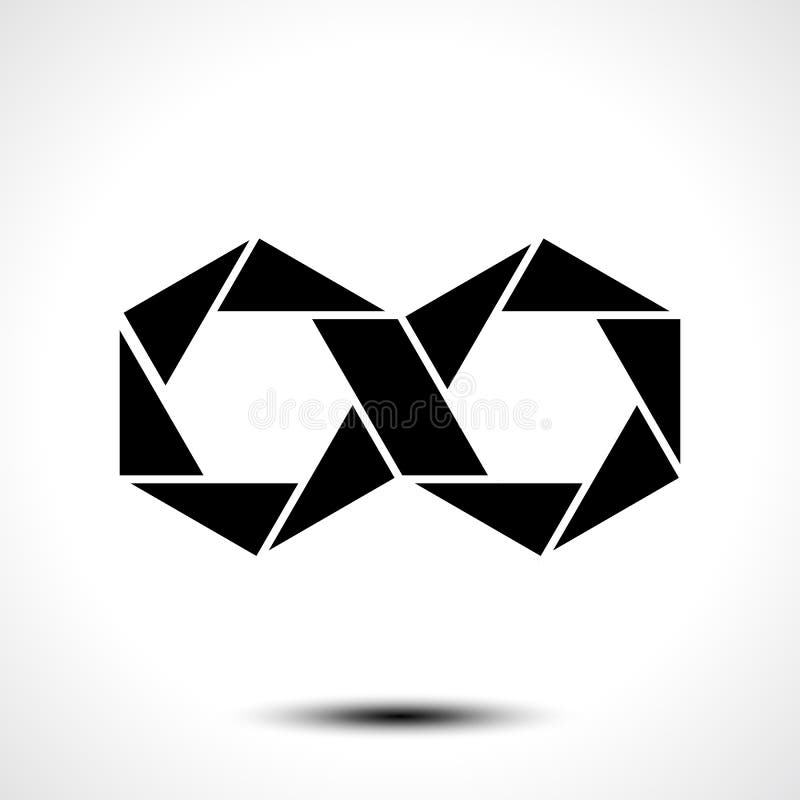 Hexagon Infinity Symbol in Halftone. Dotted Illustration Isolated on a ...