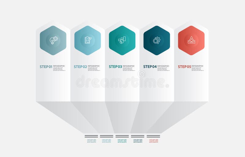 Hexagon Infographics Steps Timeline Business Workflow Report Template ...