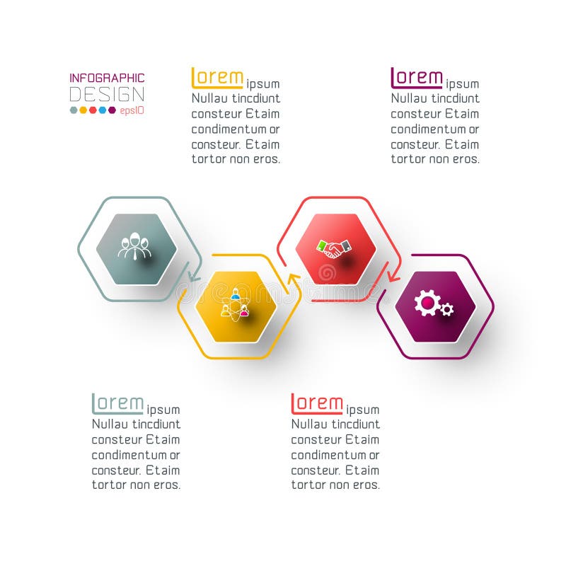 Hexagon Inforgraphic on Vector Graphic Art Stock Vector - Illustration ...