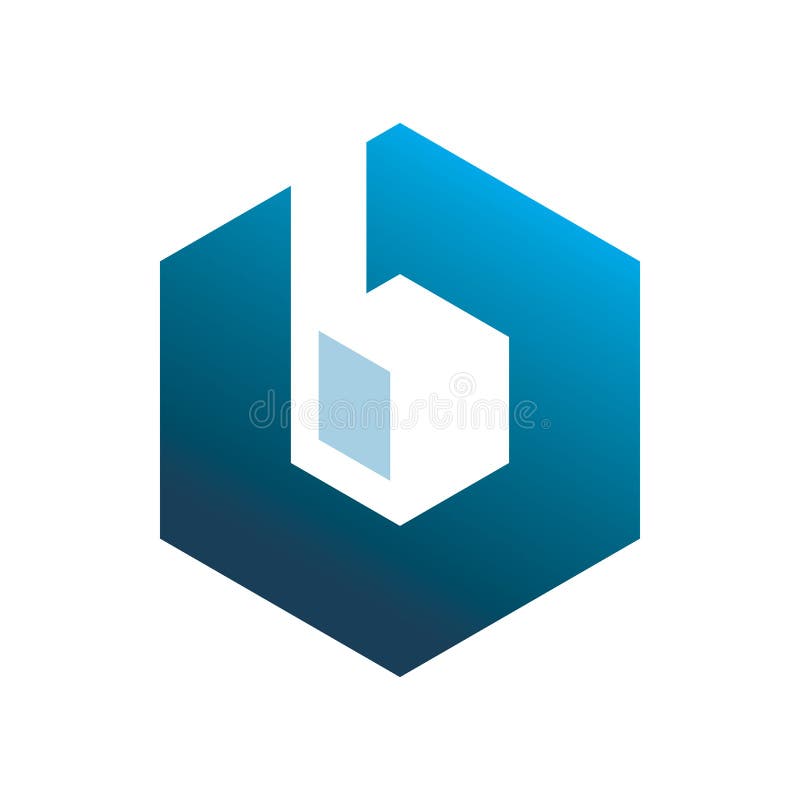 Hexagon Initial Letter B Logo Design Stock Illustration - Illustration ...