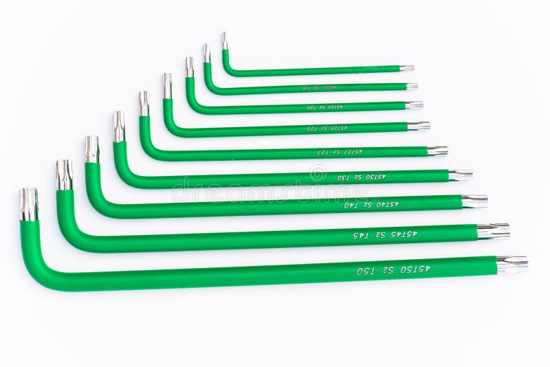 Hexagon Kit Tool or Allen Wrench Set Stock Image - Image of improvement ...