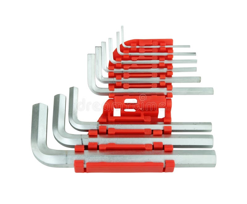 Hexagon Kit Tool or Allen Wrench Set Stock Photo - Image of composition ...